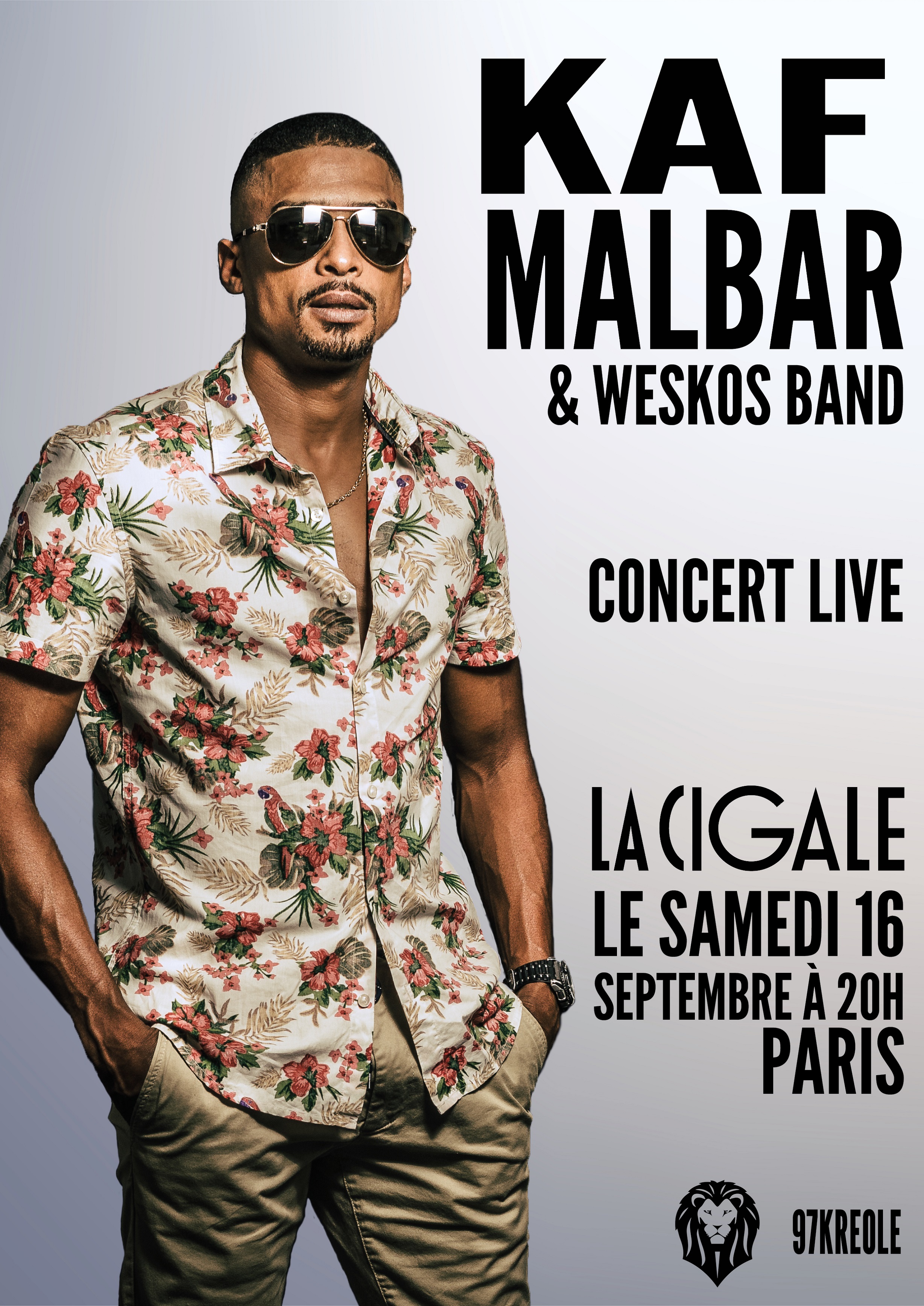 Kaf Malbar & Weskos Band en concert live évènement à la Cigale à Paris