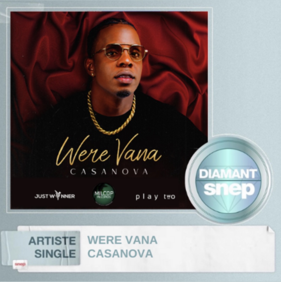 Were Vana : le titre Casanova certifié single de diamant